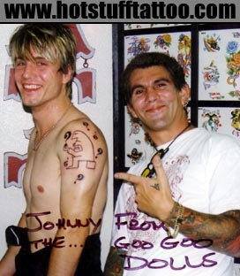 John Rzeznik in late 1997, minutes after getting the “Thinker” tattoo ...